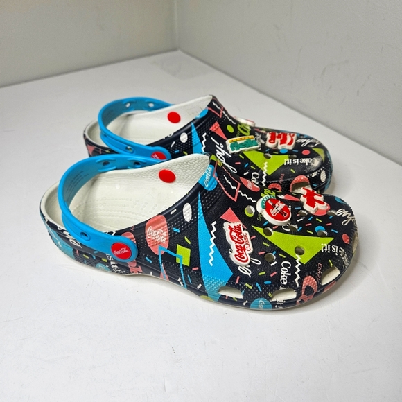CROCS | Shoes | Crocs Rare Classic Clog Sandals 9s Coca Cola Black ...